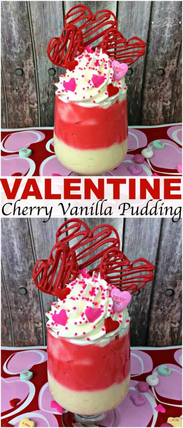 Cherry Vanilla Pudding Valentines Day Treat