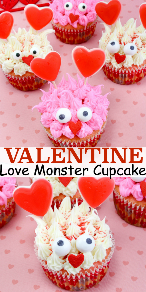 Valentine Love Monster Cupcake Recipe - Dine Dream Discover