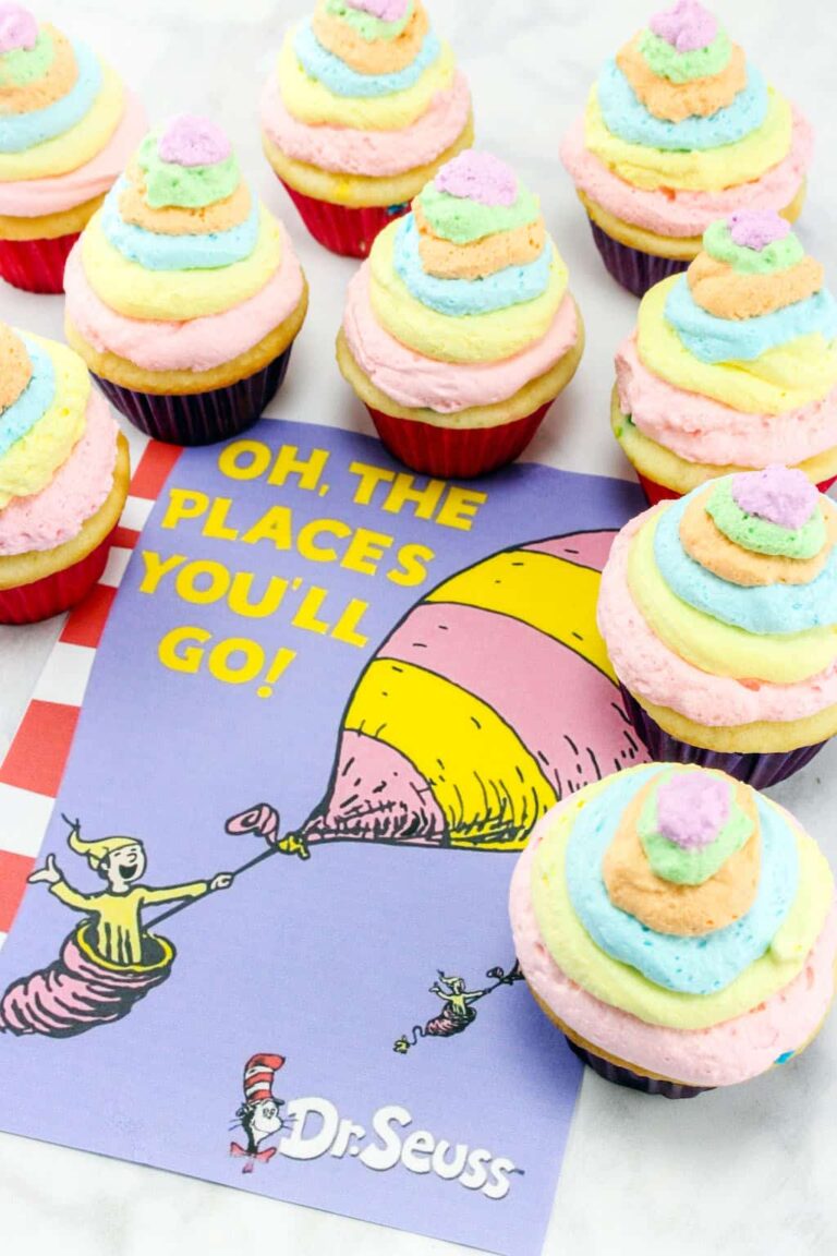 DR. SEUSS OH THE PLACES YOU'LL GO CUPCAKES RECIPE - Dine Dream Discover