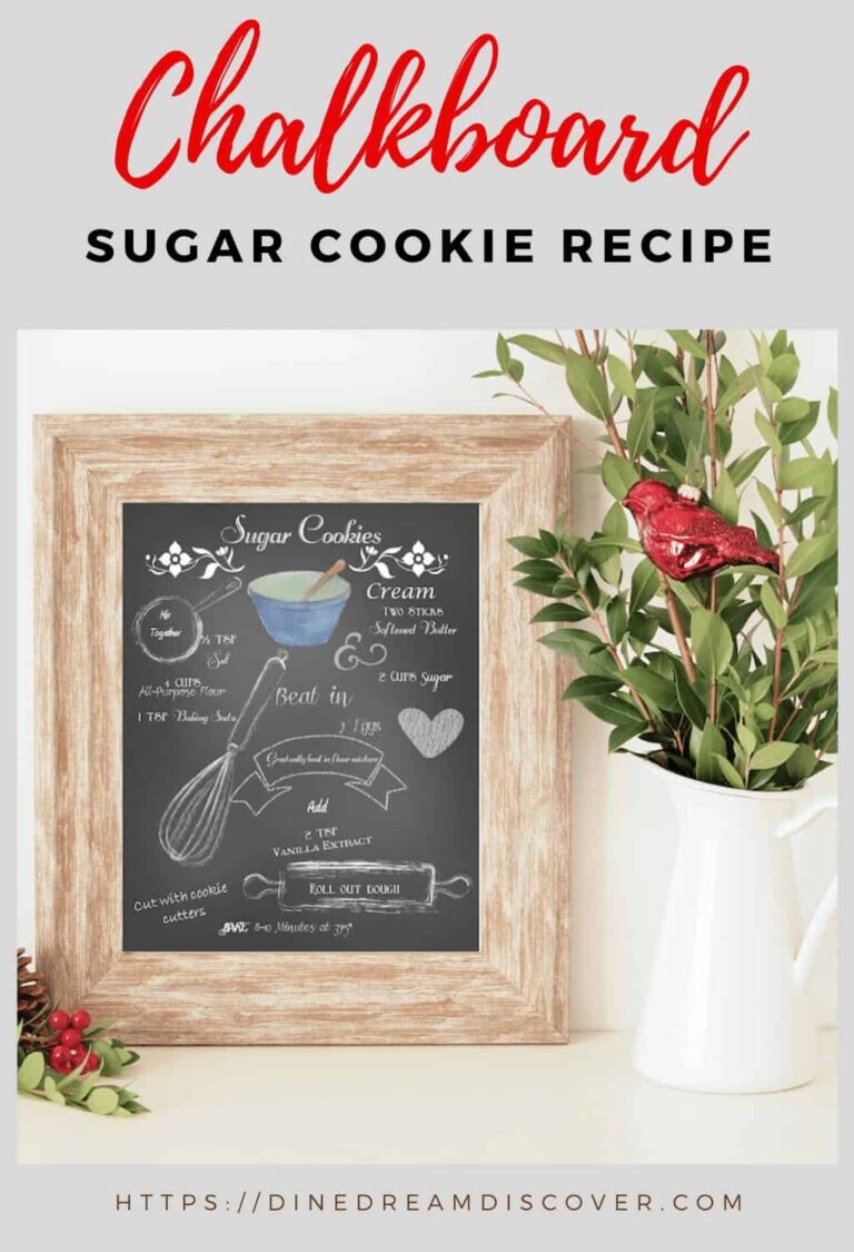 Chalkboard Sugar Cookie Recipe Printable