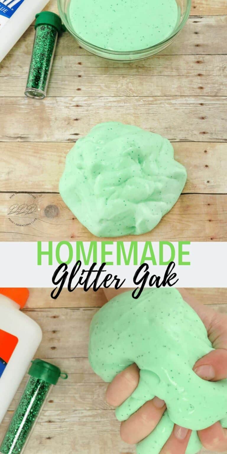 Homemade Glitter Gak - Dine Dream Discover