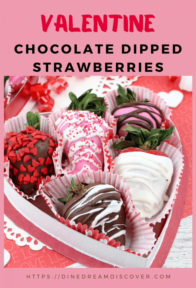 Valentine Chocolate Dipped Strawberries | DINE DREAM DISCOVER