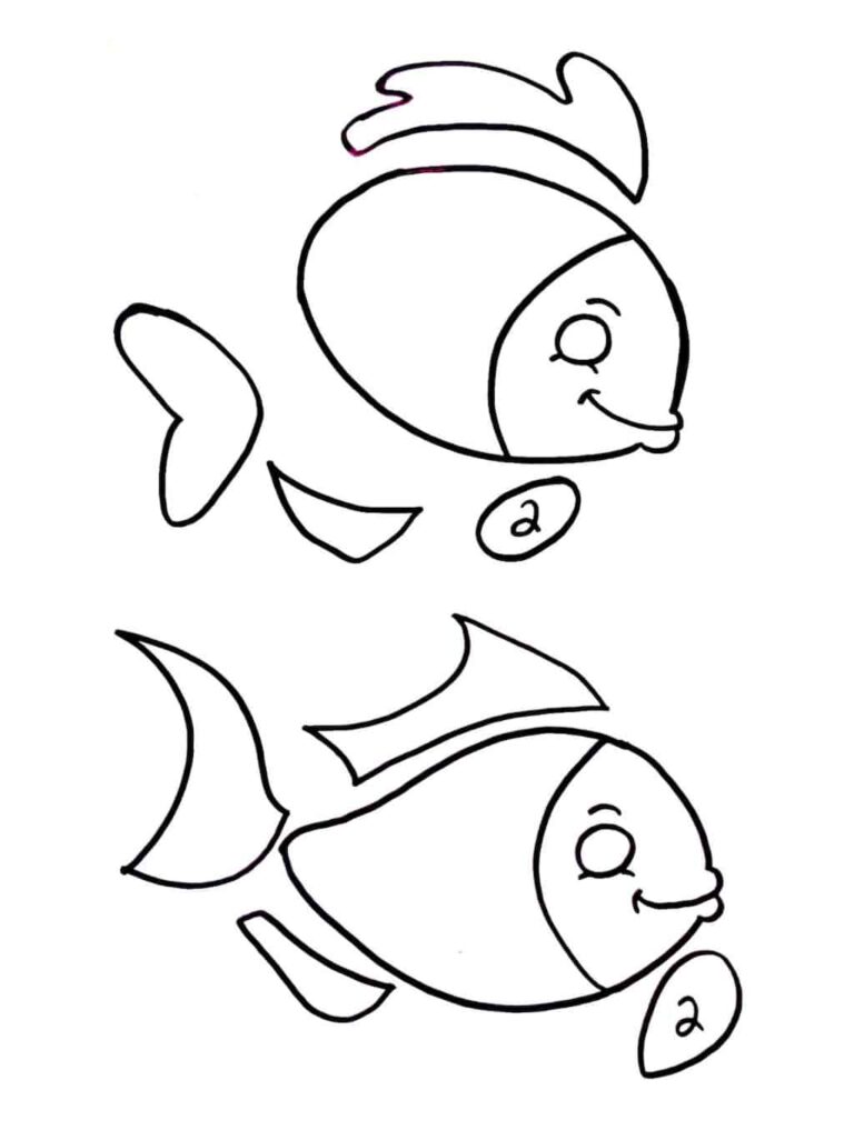 Confetti Fish Craft for Kids with Template PDF