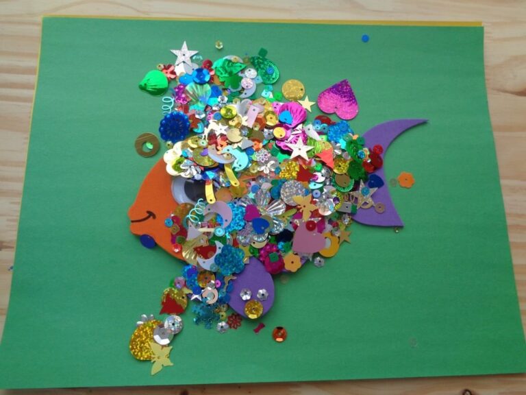 Confetti Fish Craft for Kids with Template PDF
