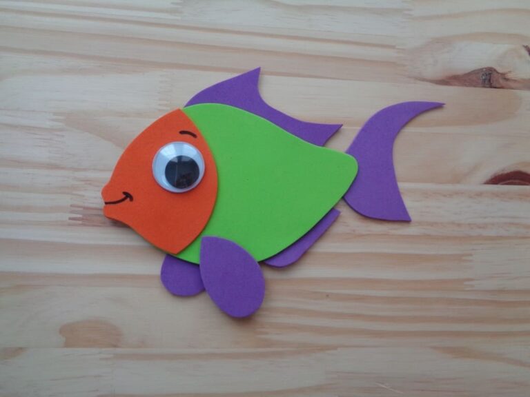 Confetti Fish Craft for Kids with Template PDF