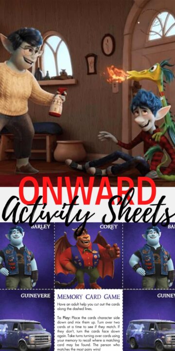 Disney Pixar ONWARD Activity Pages - Arriving Early On Digital ...