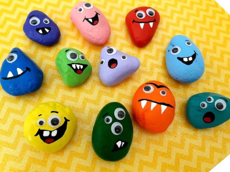 Monster Treasure Hunt Painted Rocks - Dine Dream Discover