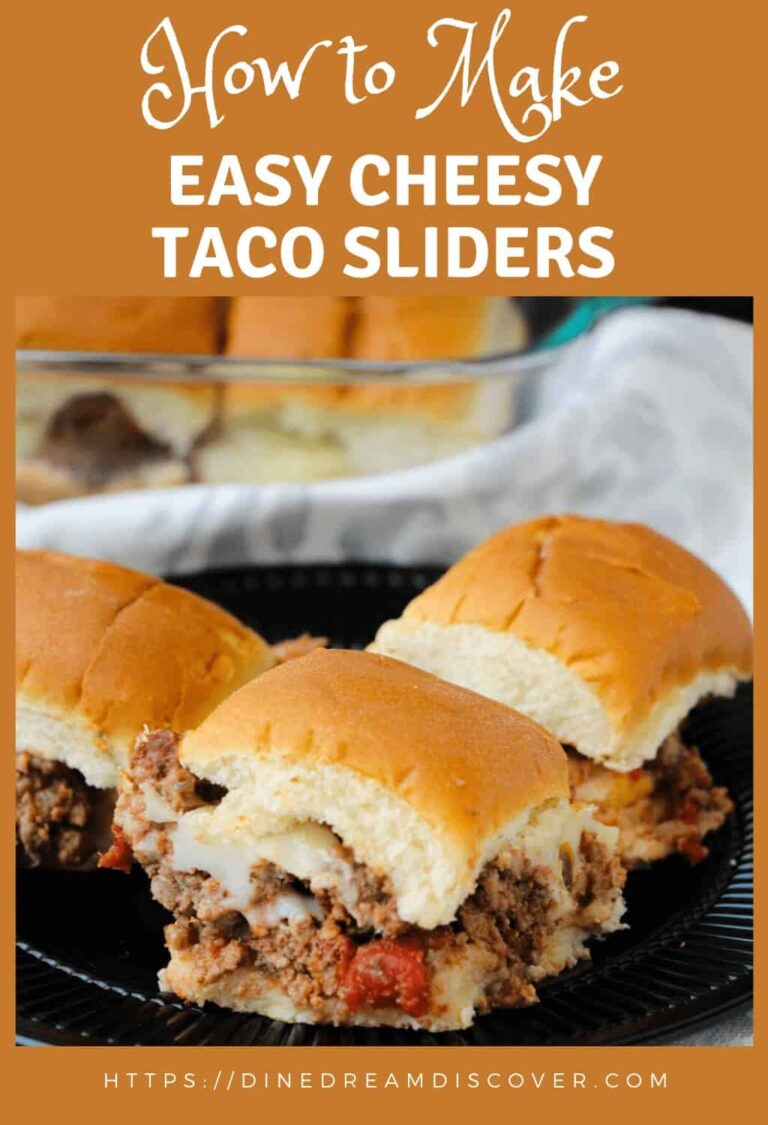 Easy Cheesy Taco Sliders - Dine Dream Discover