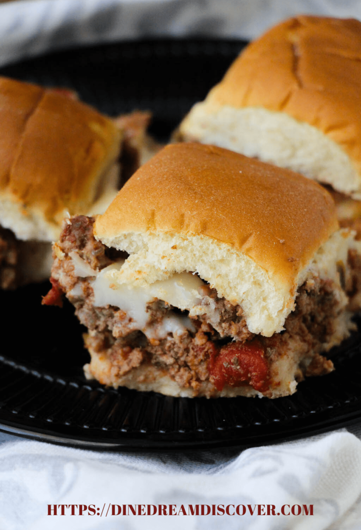 Easy Cheesy Taco Sliders - Dine Dream Discover