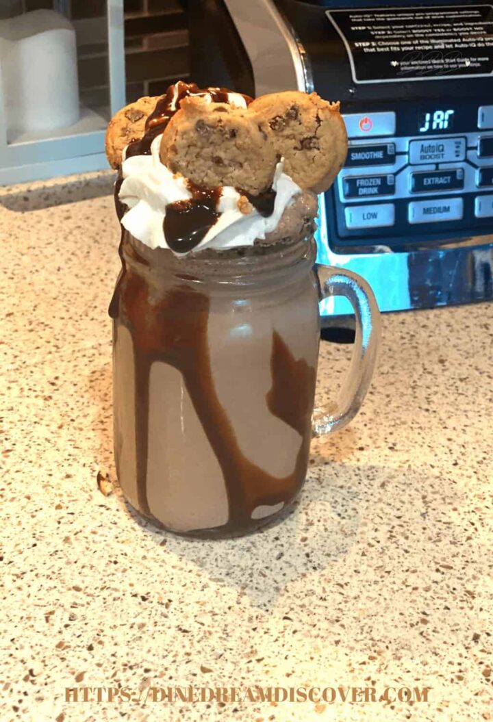 Chocolate Chip Cookie Milkshake | Dine Dream Discover