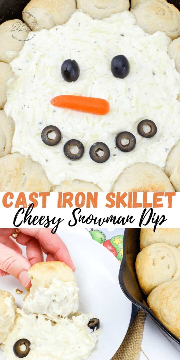 Cheesy Snowman Dip Recipe - Dine Dream Discover