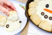 Cheesy Snowman Dip Recipe - Dine Dream Discover