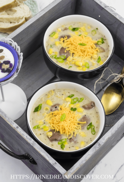 Potato and Corn Chowder - Dine Dream Discover
