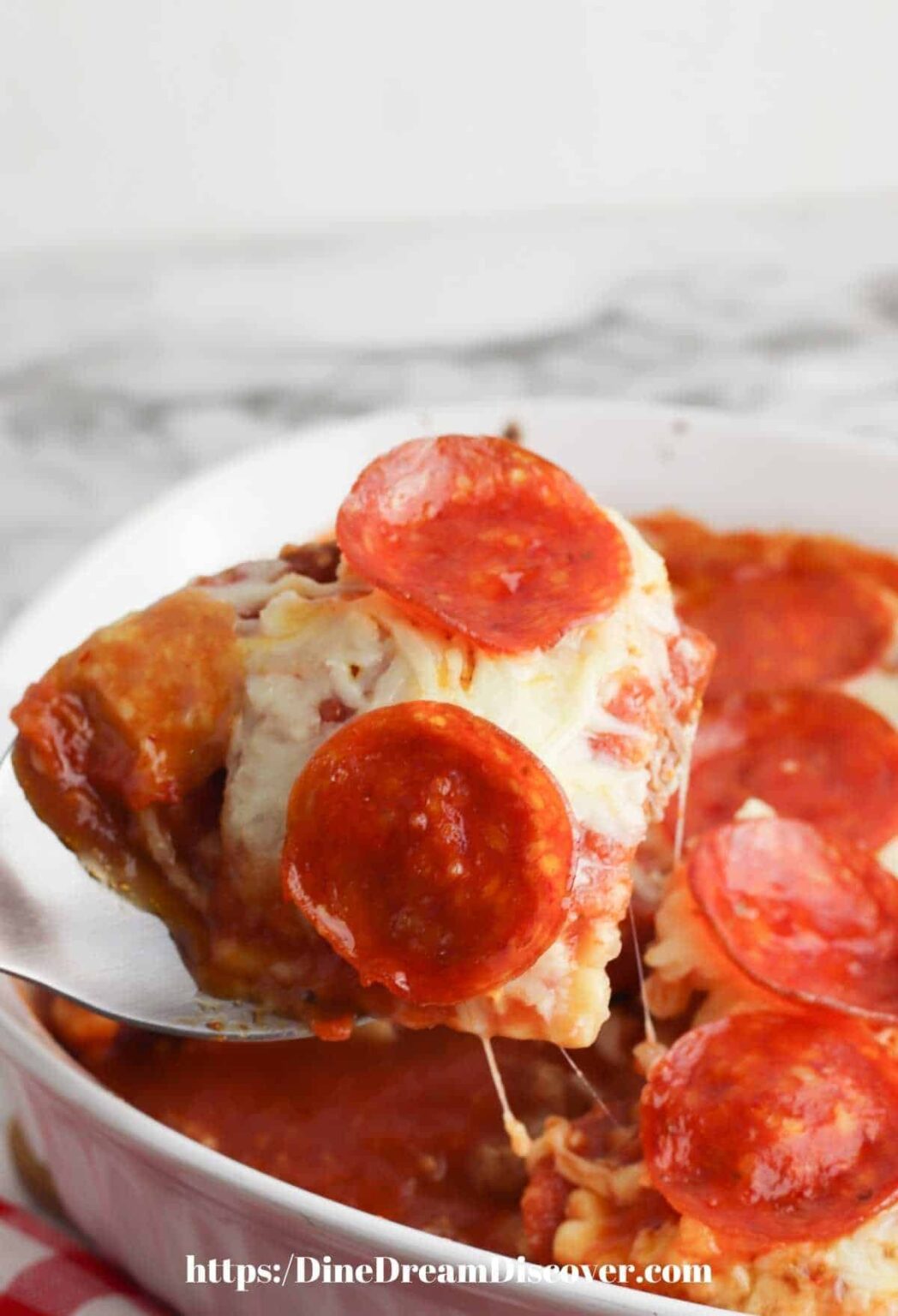 Meat Lovers Pizza Ravioli Casserole