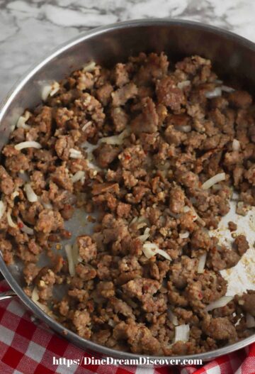 Meat Lovers Pizza Ravioli Casserole