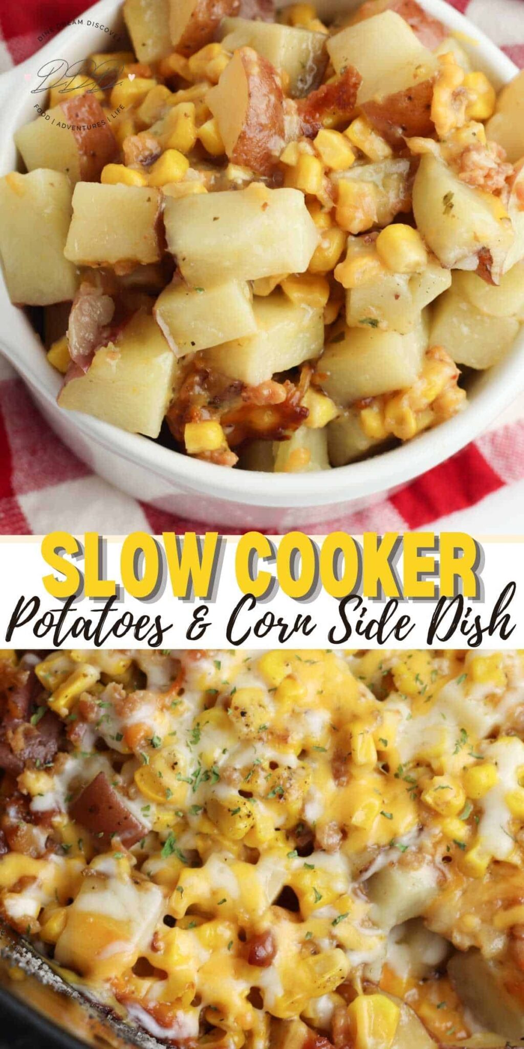 Slow Cooker Potatoes and Corn Side Dish