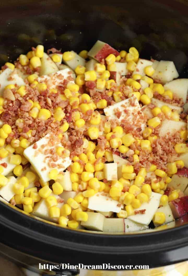 Slow Cooker Potatoes and Corn Side Dish