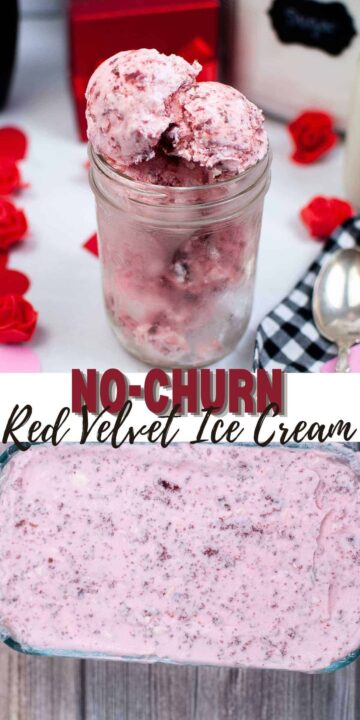 No Churn Red Velvet Ice Cream - Dine Dream Discover