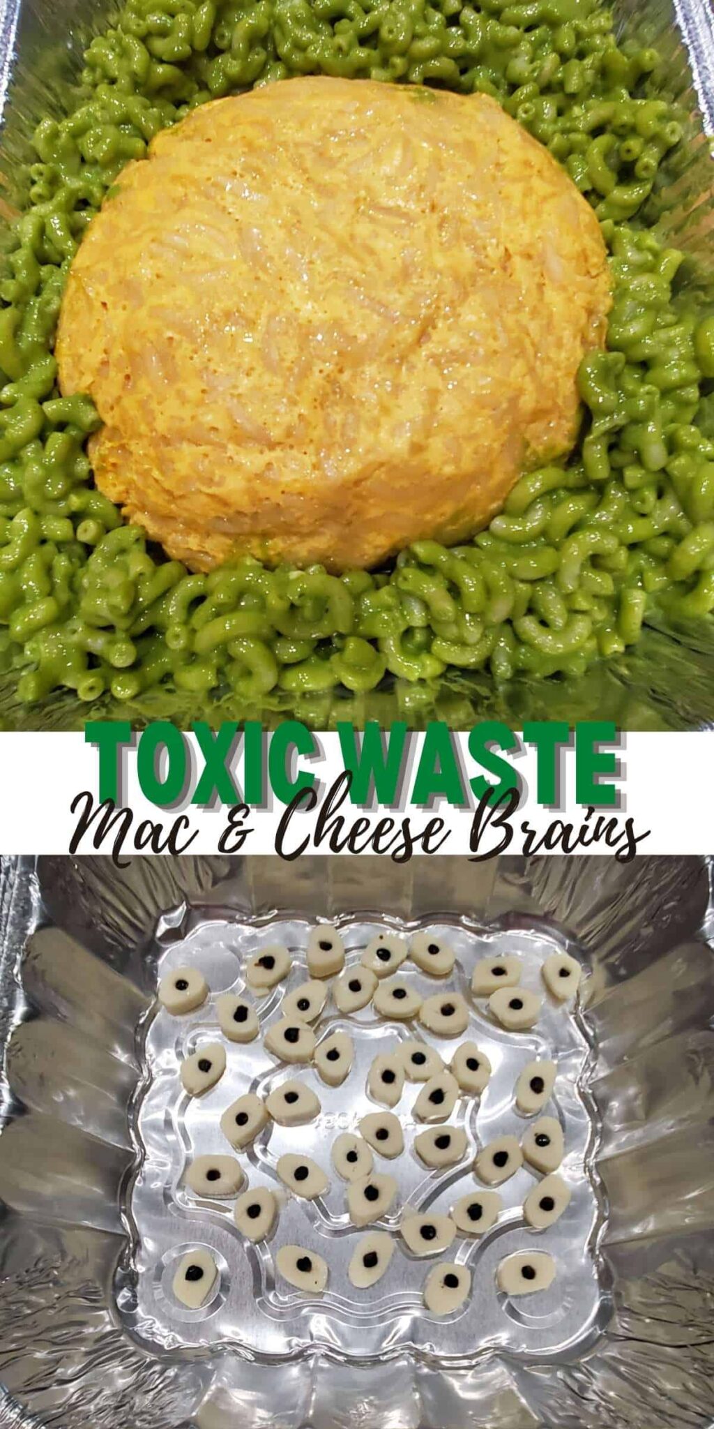 Toxic Waste Green Mac and Cheese Brains Recipe - Dine Dream Discover