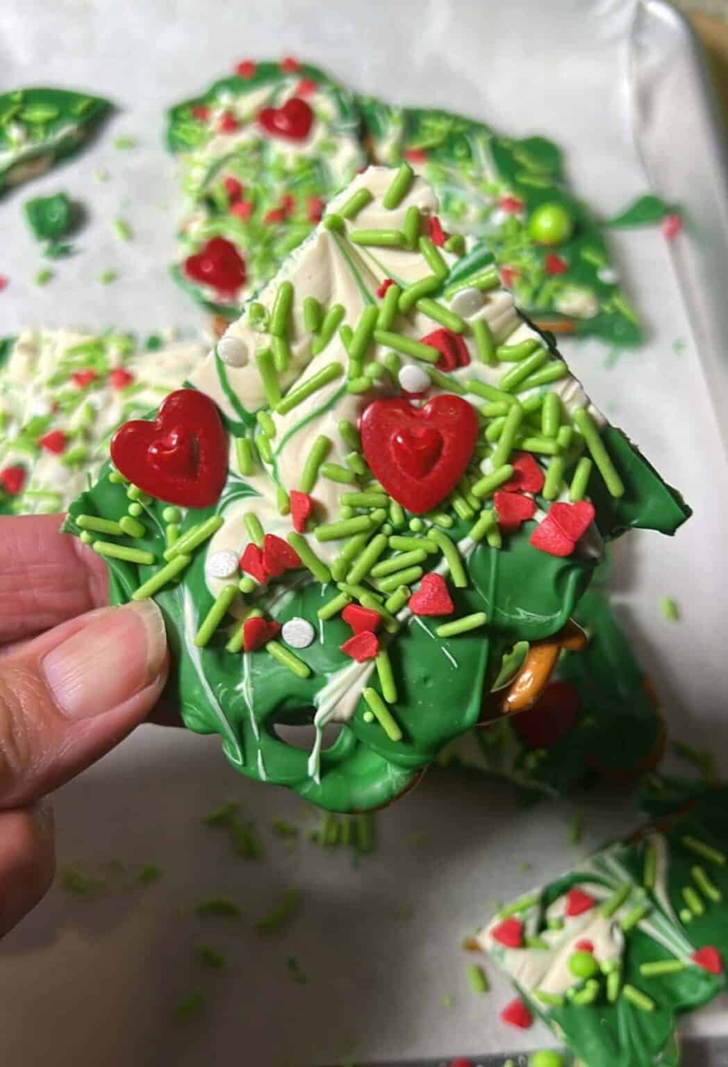 You're a Mean One Mr. Grinch Bark Recipe - Dine Dream Discover