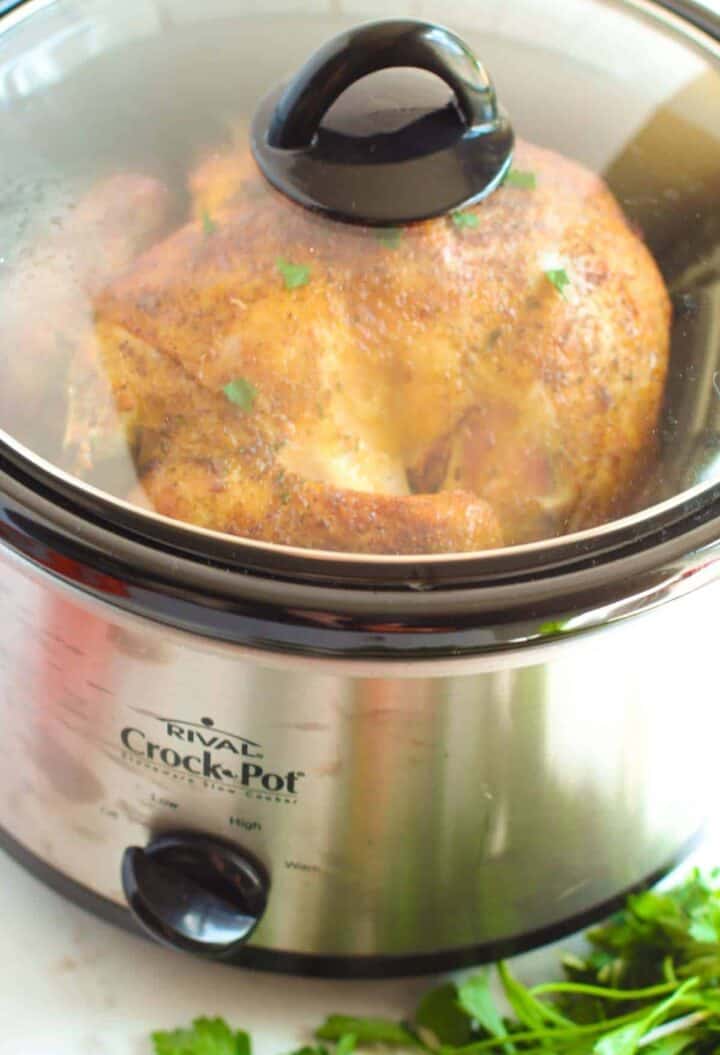 Whole Crockpot Chicken Recipe - Dine Dream Discover
