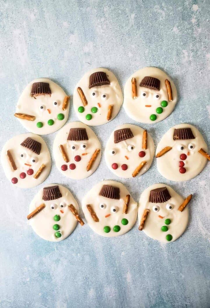 Easy Melted Snowman Bark Recipe | Dine Dream Discover
