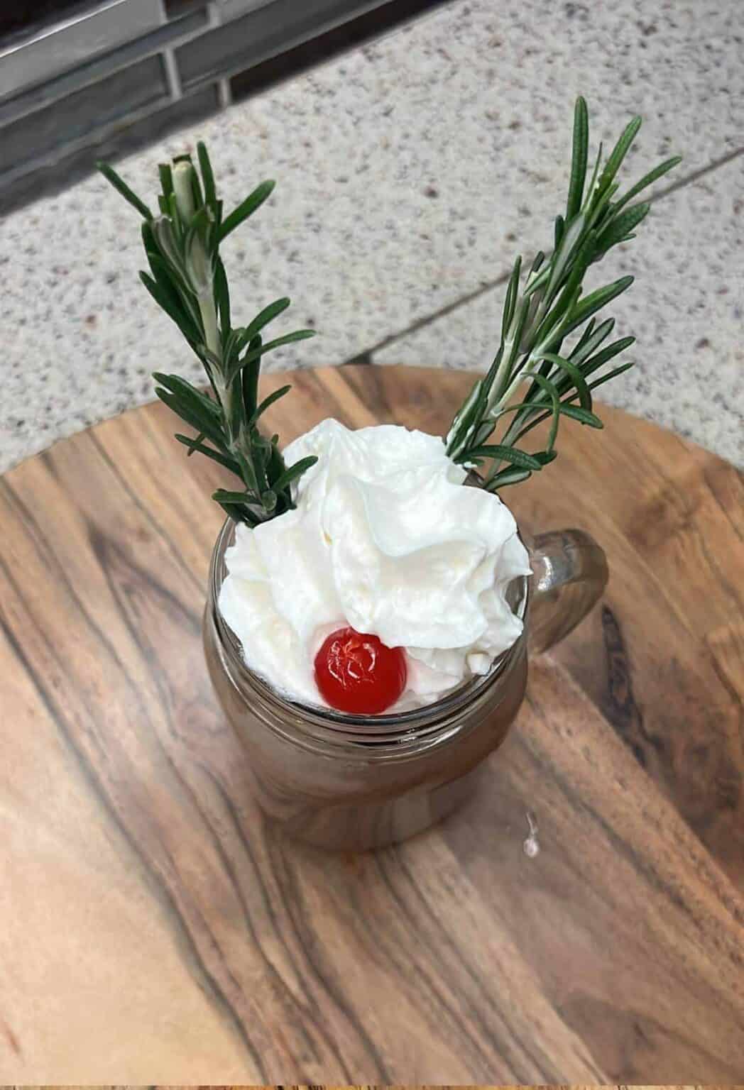 Drunk Rudolph Fireball Hot Chocolate - Dine Dream Discover