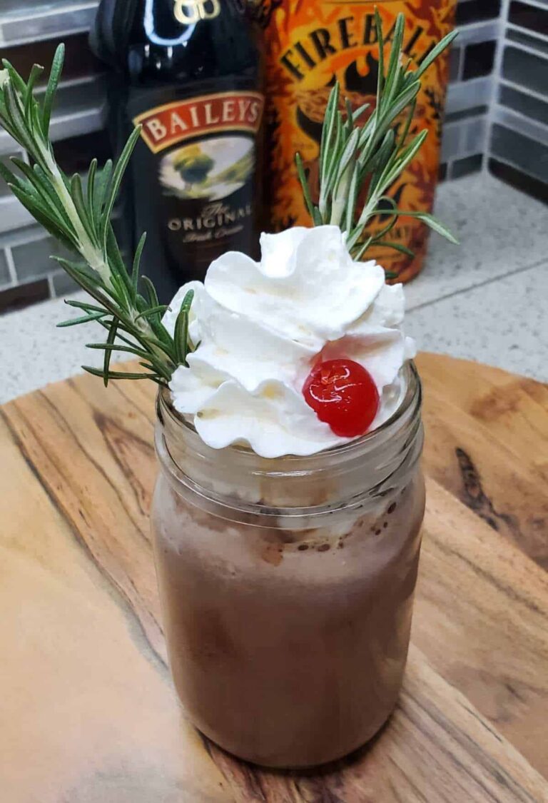 Drunk Rudolph Fireball Hot Chocolate - Dine Dream Discover