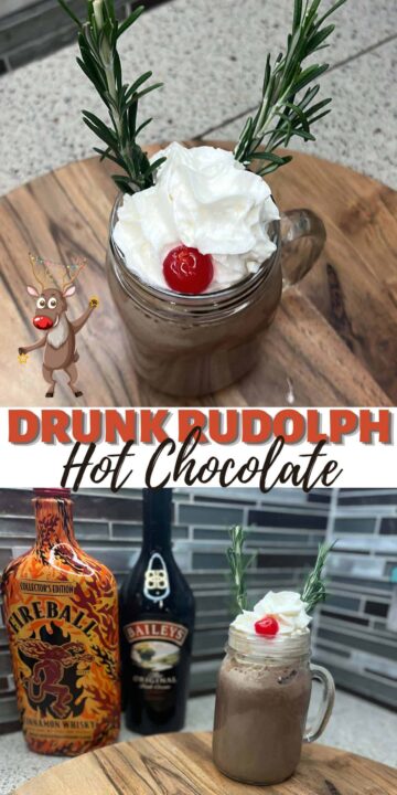 Drunk Rudolph Fireball Hot Chocolate