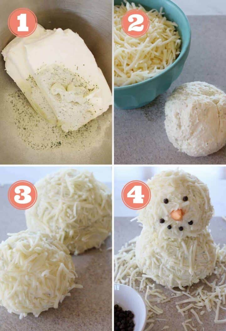 Winter Snowman Cheeseball Recipe