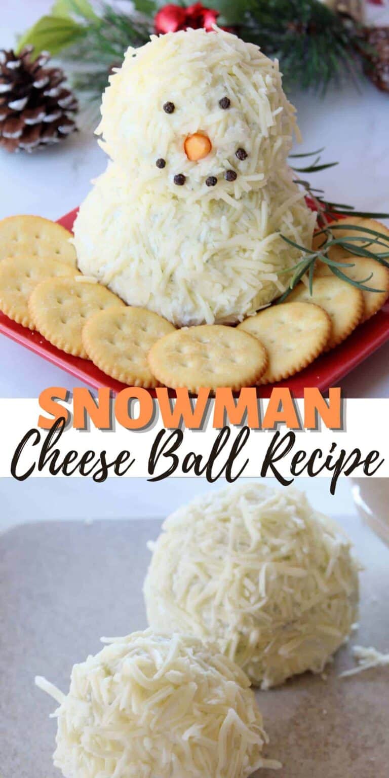 Winter Snowman Cheeseball Recipe