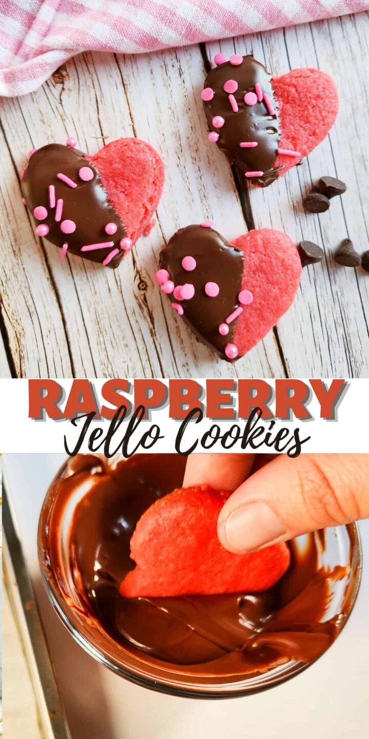 Chocolate-Covered Raspberry Jello Cookies