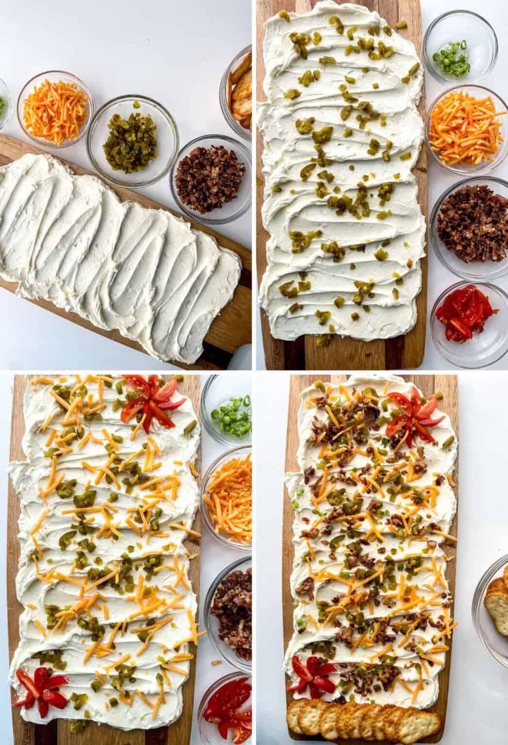 Jalapeno Popper Cream Cheese Board - Dine Dream Discover