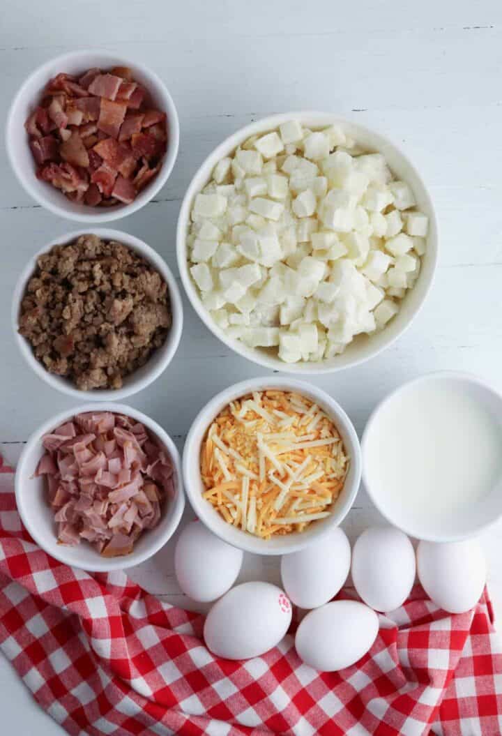 Meat Lovers Breakfast Casserole - Dine Dream Discover