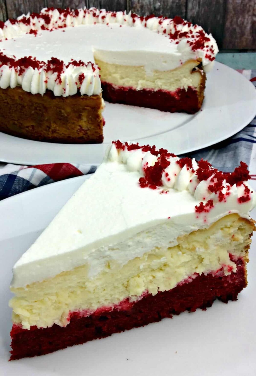 Red Velvet Cheesecake Recipe - Dine Dream Discover