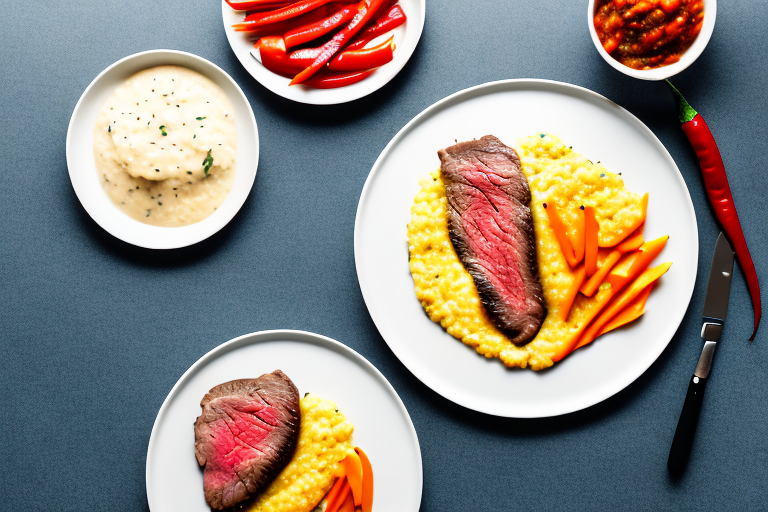 Delicious Spicy Steak with Pimiento Cheese Grits Recipe - Tips for ... Delicious Spicy Steak with Pimiento Cheese Grits Recipe - Tips for ...